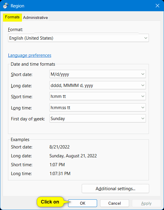 آموزش تغییر فرمت ساعت در ویندوز 11 - ایرانیکا سرور