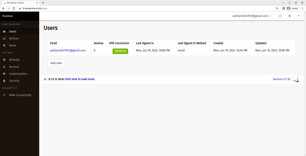 نصب Firezone UI برای WireGuard - ایرانیکا سرور